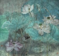 Jiang Hongwei | LOTUS AND BIRD (1995) | MutualArt