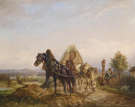 Carl Pischinger | The Tender Waggoner | MutualArt