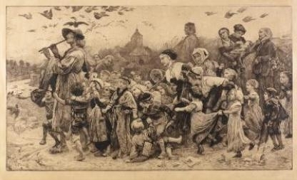 Henry Macbeth-Raeburn | The Pied Piper of Hamlin (1883) | MutualArt