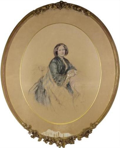 Josiah Gilbert | Portrait of a lady, Fanny Dora Charlton of Bearwood ...