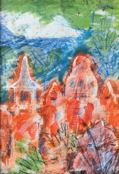 Arie Smit | Red Temple (1988) | MutualArt