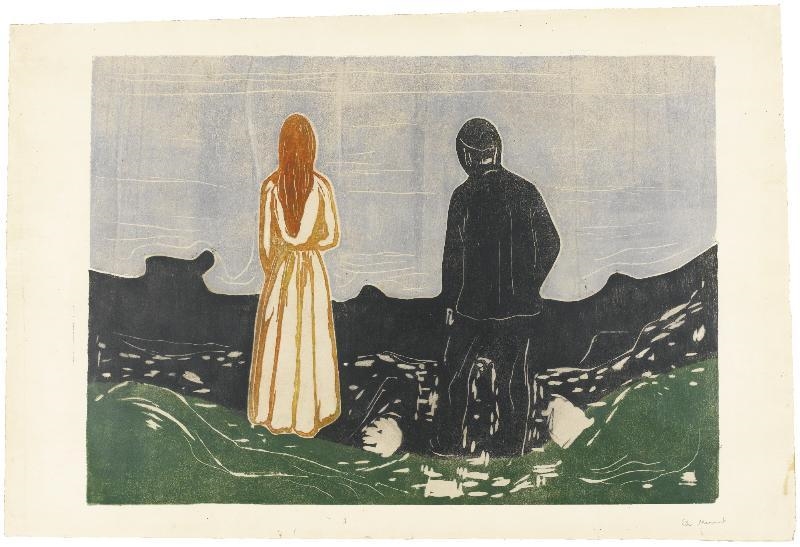 Edvard Munch | Two Human Beings, the Lonely Ones (1899) | MutualArt
