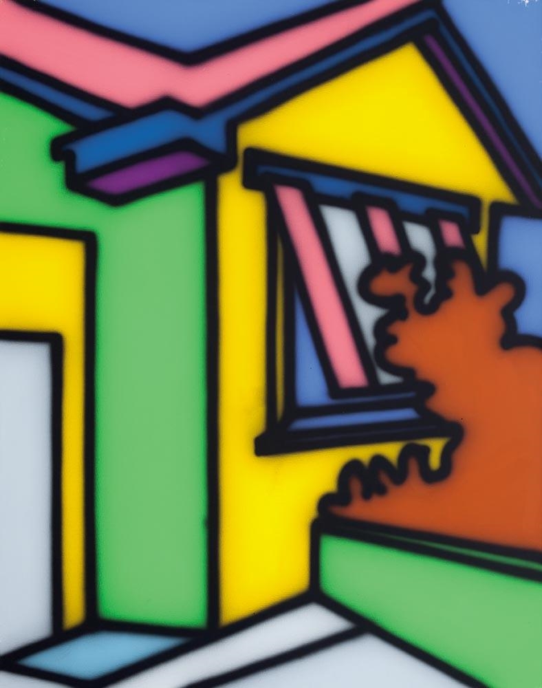 Howard Arkley | A Large House with Fence (1998) | MutualArt