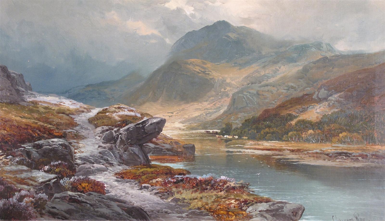 Clarence Roe | A highland loch landscape | MutualArt