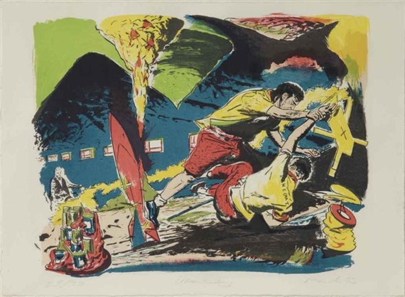 Neo Rauch | 2 works: Überwindung; Mission (2005) | MutualArt