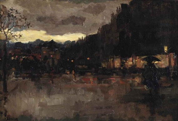 Edzard Koning | Town view by night | MutualArt