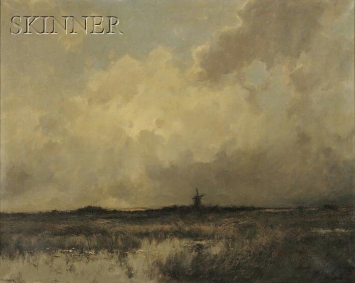 Dorus Arts | View of a Windmill on the Horizon | MutualArt