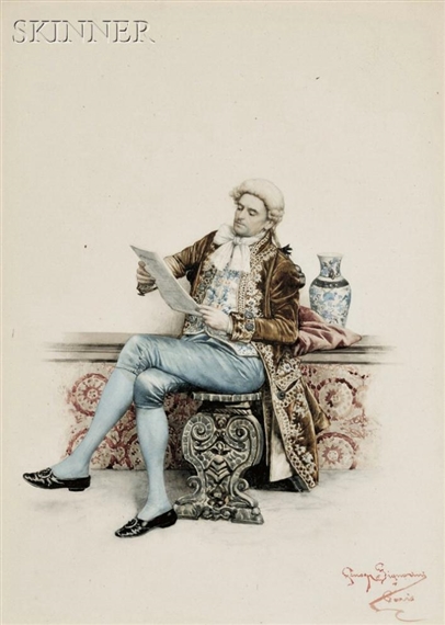 Giuseppe Signorini | Gentleman Reading | MutualArt