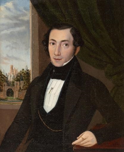 Gustav Adolf Friedrich | Portrait Of A Man In Front Of A Window | MutualArt