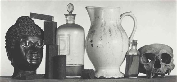 Irving Penn | Still Life with Skull, Pitcher and Medecine [sic] Bottle ...