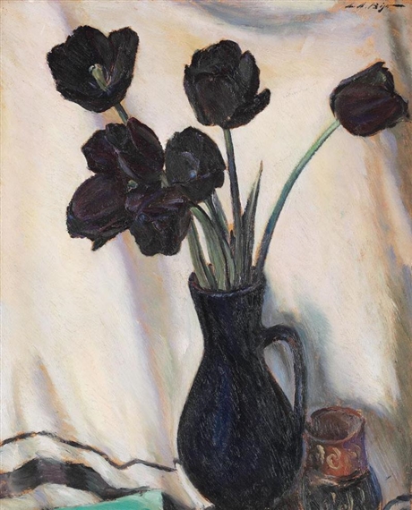 Leon Biju | Black tulips | MutualArt
