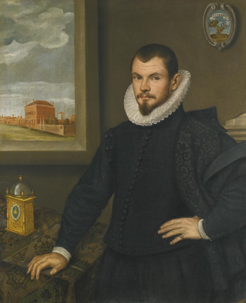 Venetian School, 16th Century | Portrait of a priest with a painting of ...