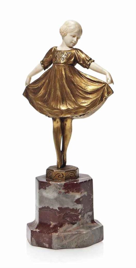 Johann Philipp Ferdinand Preiss | figure, little girl raising her dress ...