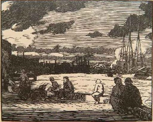 Rudolph Ruzicka | East River Evening (1919) | MutualArt