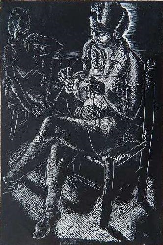 Jean Ulen | Knitting (1937) | MutualArt