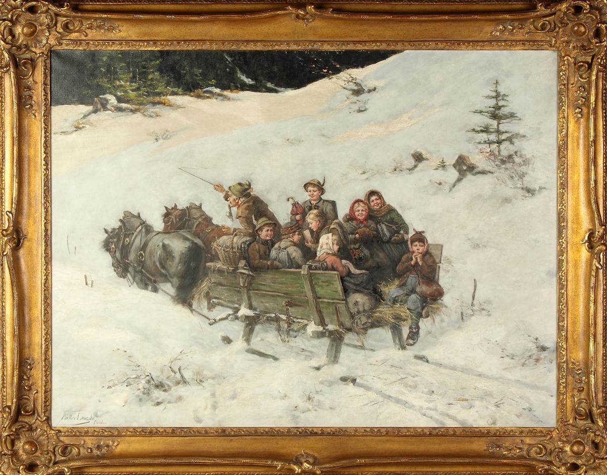 Albert Müller-Lingke | Winter Sleigh Ride | MutualArt