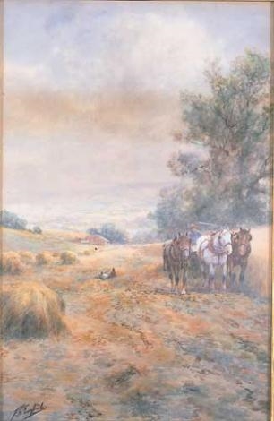 Frank F. English | HORSECART IN THE FIELDS | MutualArt