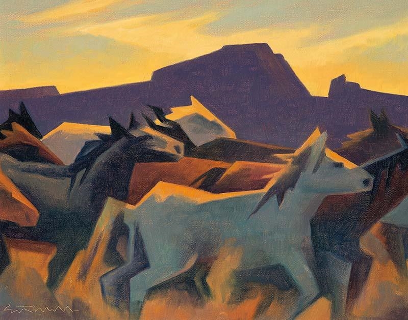 Ed Mell | Running Horses | MutualArt