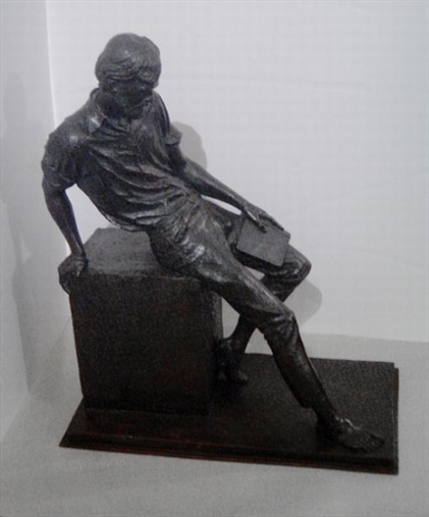 Charles Parks | SEATED MAN WITH BOOK (1970) | MutualArt