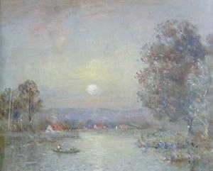 Joseph Henry Boston | SUNSET ON THE RIVER | MutualArt