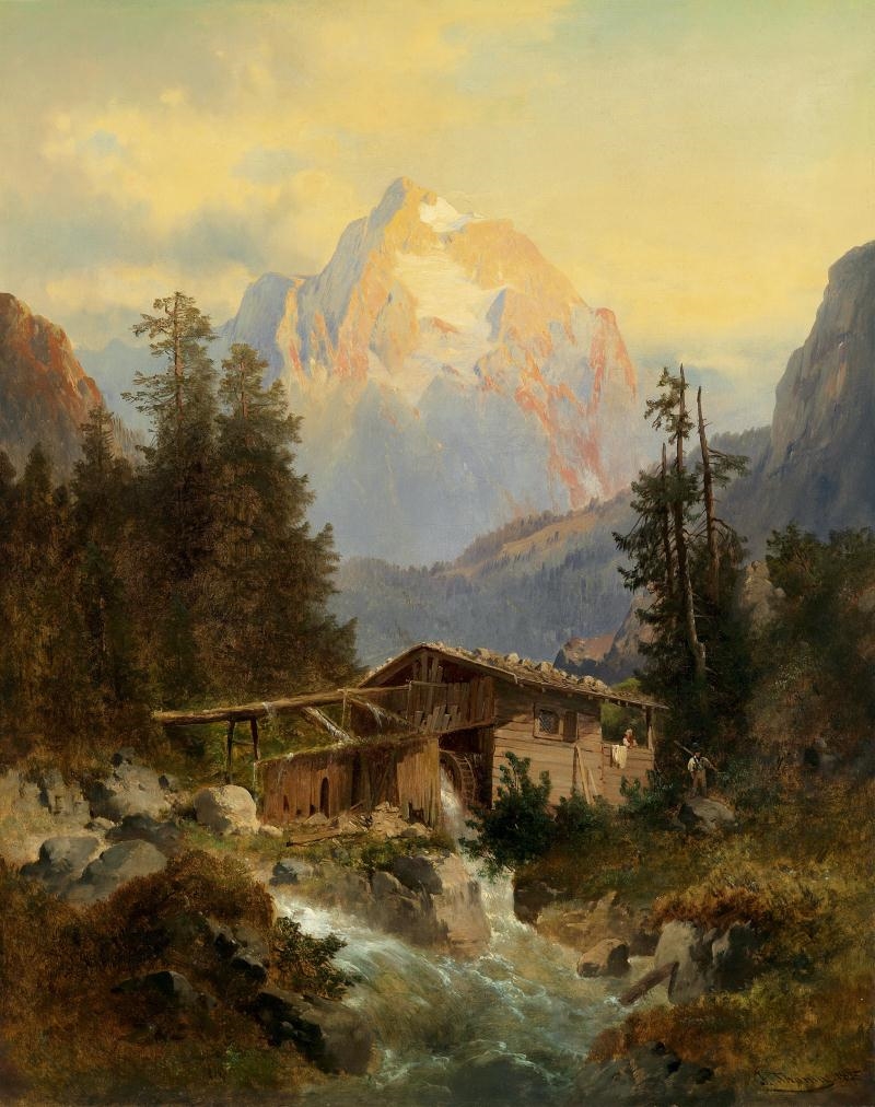 Josef Thoma | Landscape in the High Mountains (1875) | MutualArt