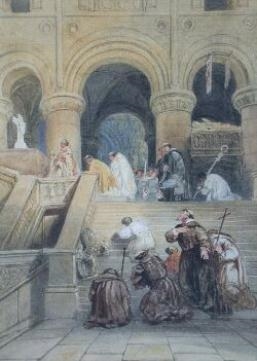 George Cattermole | Henry VIII seated in an interior with attendants ...