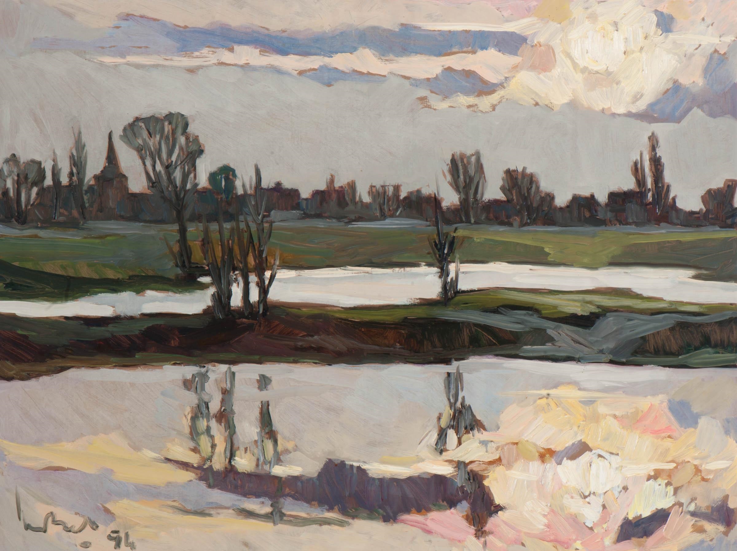 Kees Bol | Sunset opposite Bokhoven (1996) | MutualArt