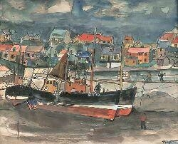 Robert Henderson Blyth | FIFE FISHING VILLAGE | MutualArt