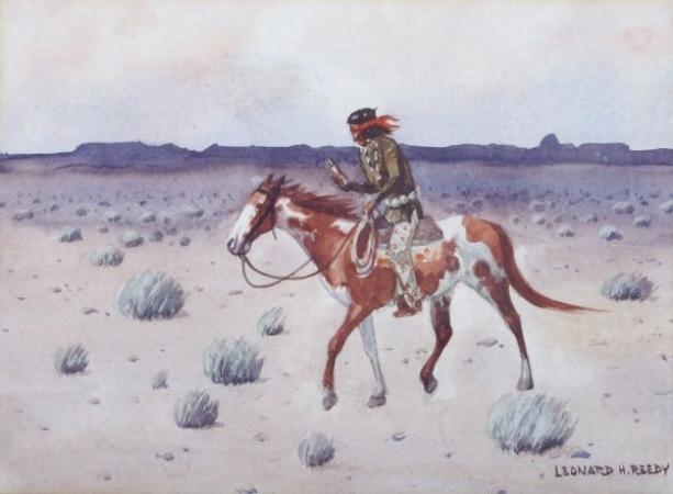 Leonard Howard Reedy | U.S. Cavalry Pursuing Apaches | MutualArt