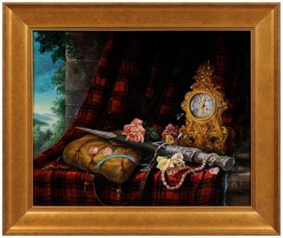 Diana Gabaldon | still life with dagger and sheath, clock with ...