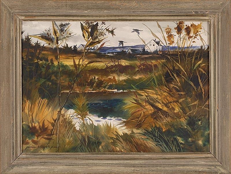 James Wingate Parr | A house across the marsh | MutualArt