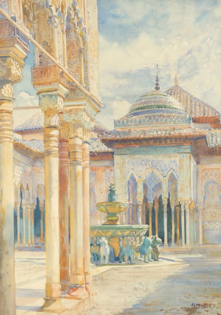 George Owen Wynne Apperley | El Patio de Los Leones (Circa 1920 ...