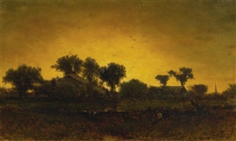 George Inness | Sunset (1861) | MutualArt