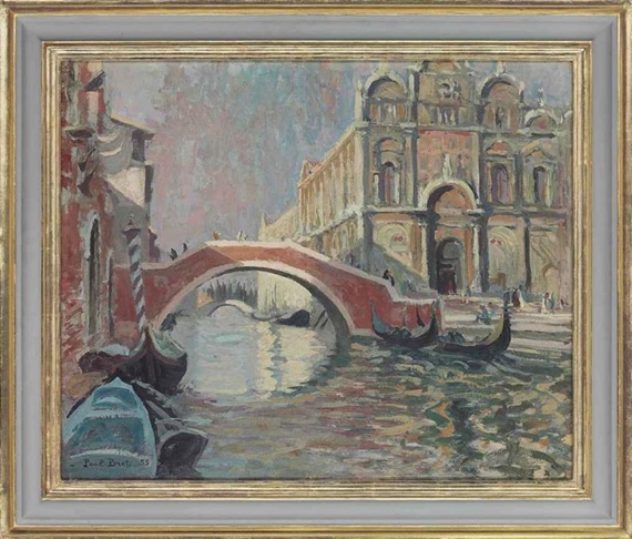 Paul Bret | The Rialto bridge, Venice (1955) | MutualArt