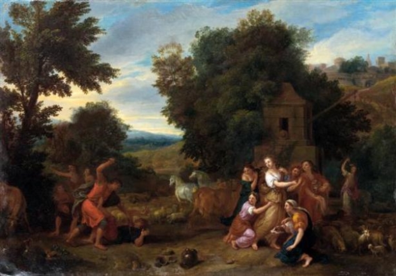 Charles Le Brun | MOÏSE ET LES FILLES DE JETHRO | MutualArt
