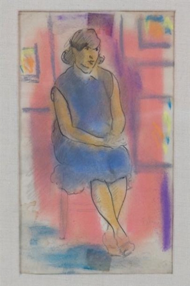 William Sanders Fanning | Sitting Girl in Studio | MutualArt