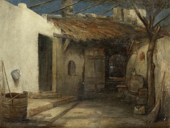 Polychronis Lembesis | A courtyard | MutualArt