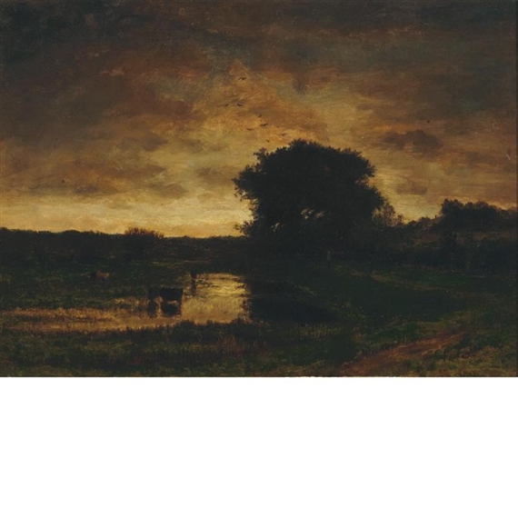 George Inness | Sunset (1861) | MutualArt