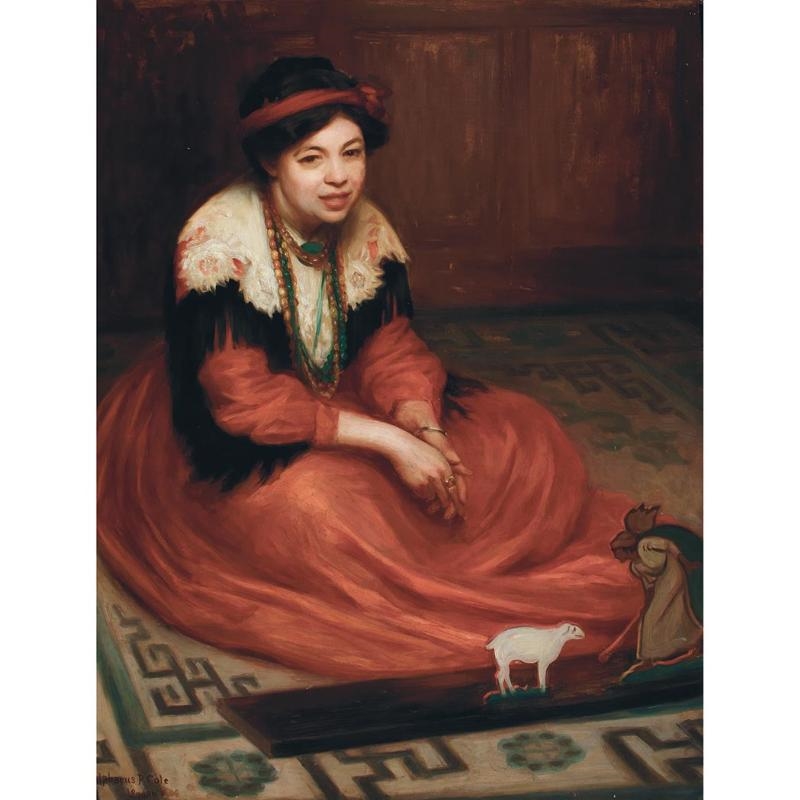 Alphaeus Philemon Cole | Portrait of Pamela Colman Smith (1906) | MutualArt