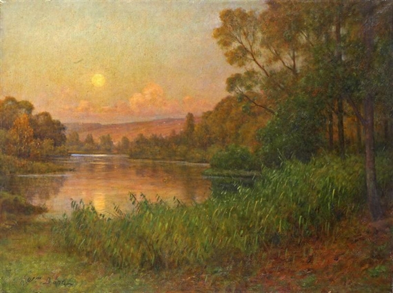 William Barr | A woodland lake | MutualArt