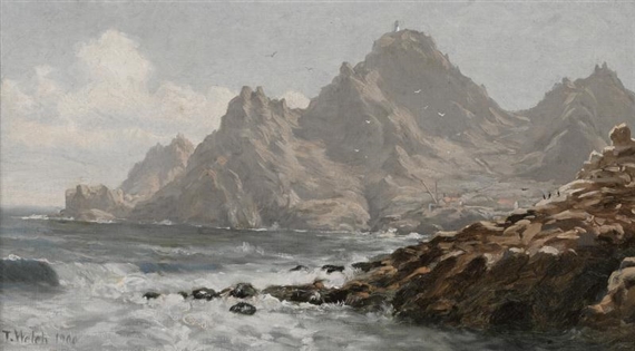 Thaddeus Welch | Southeast Farallon Island and Tower Bay (1900) | MutualArt