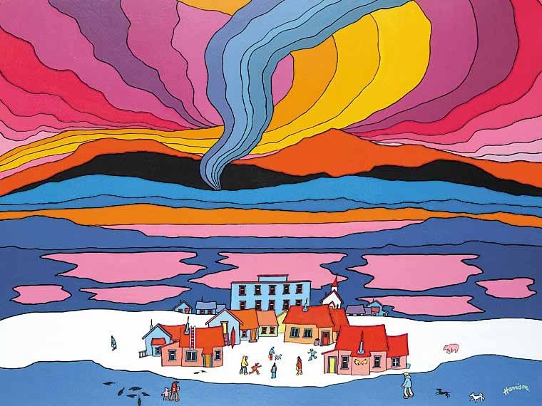 Ted Harrison | Snowfall (1983) | MutualArt