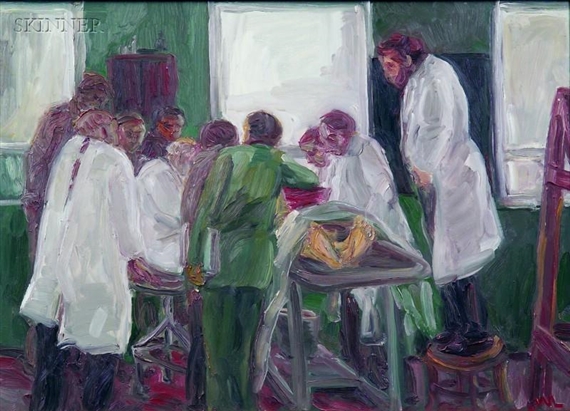 John Lessore | Philip Evans; Students/An Anatomy Lesson | MutualArt