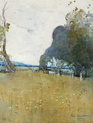 Sydney Long | TREES ON RIVERBANK | MutualArt