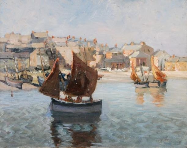 Newlyn School | 2 Works: Sailing Boats | MutualArt
