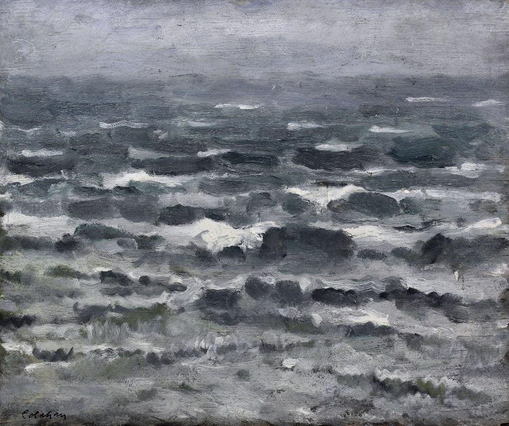 Colin Colahan | Coastal scene with figure to promontory | MutualArt