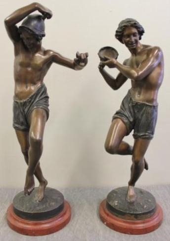 Francisque Joseph‏ Duret | 2 Bronze Dancers | MutualArt