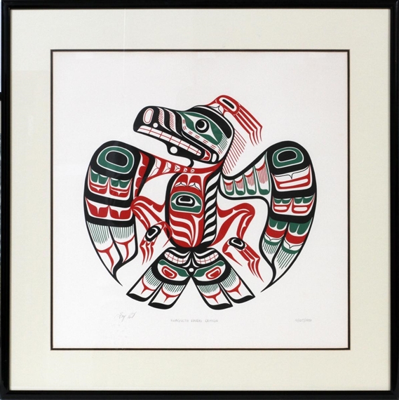 Tom Hunt | Kwagulth Raven Design (1980) | MutualArt