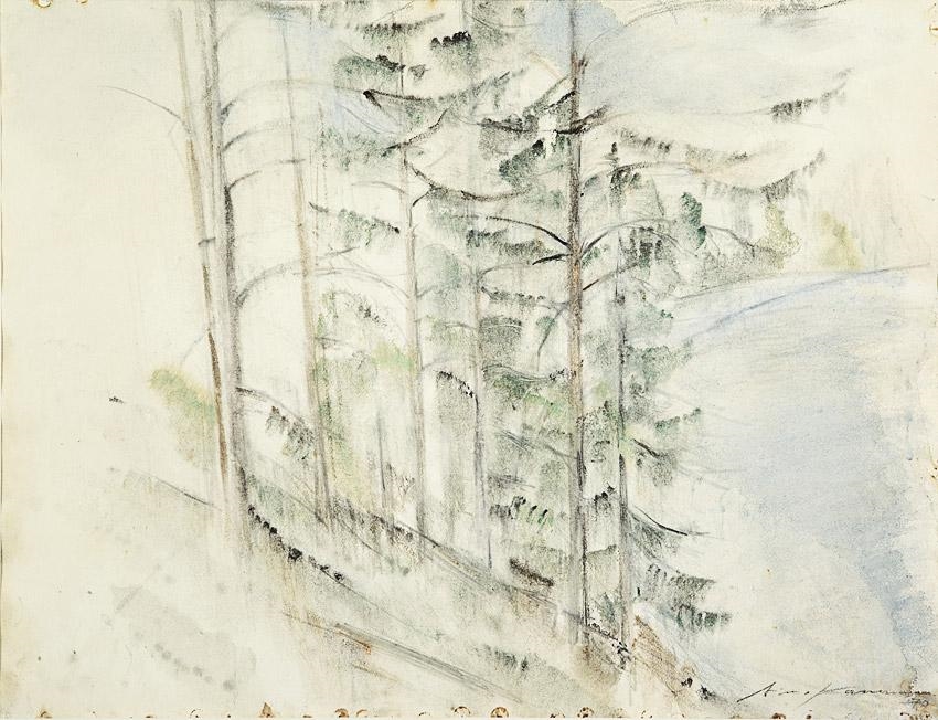 Aimo Kanerva | Metsälampi Kuusamon Kylmäjärvellä (1970) | MutualArt
