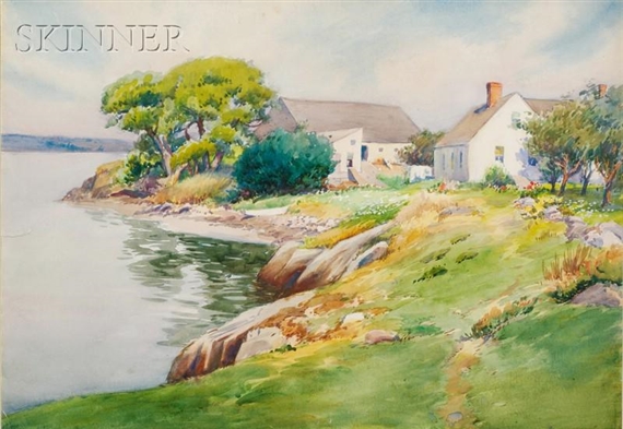 Henry Webster Rice | Shoreside Cottage | MutualArt